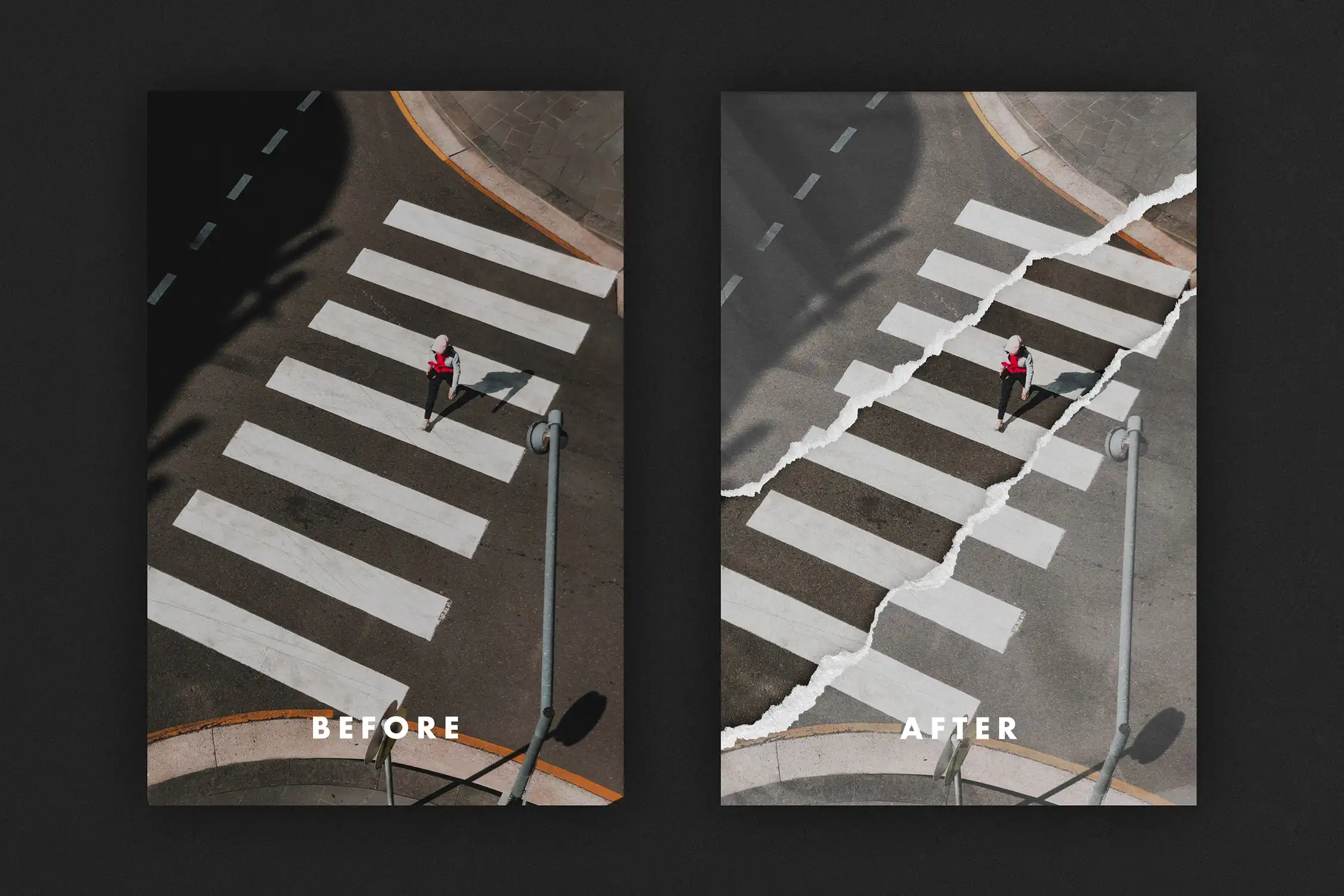 Ripped Image Effect for Posters Free Download