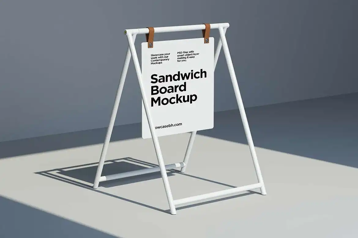 Sandwich Board Signs Mockups Kit Free Download