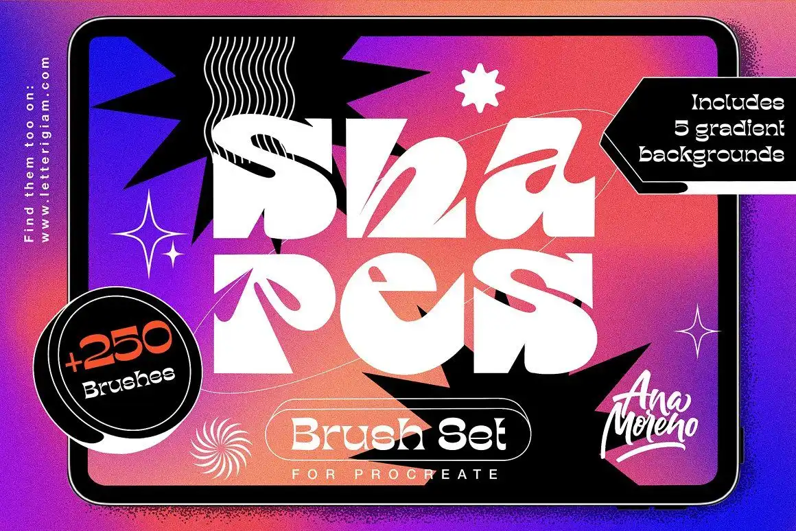 Shapes Set for Procreate Free Download