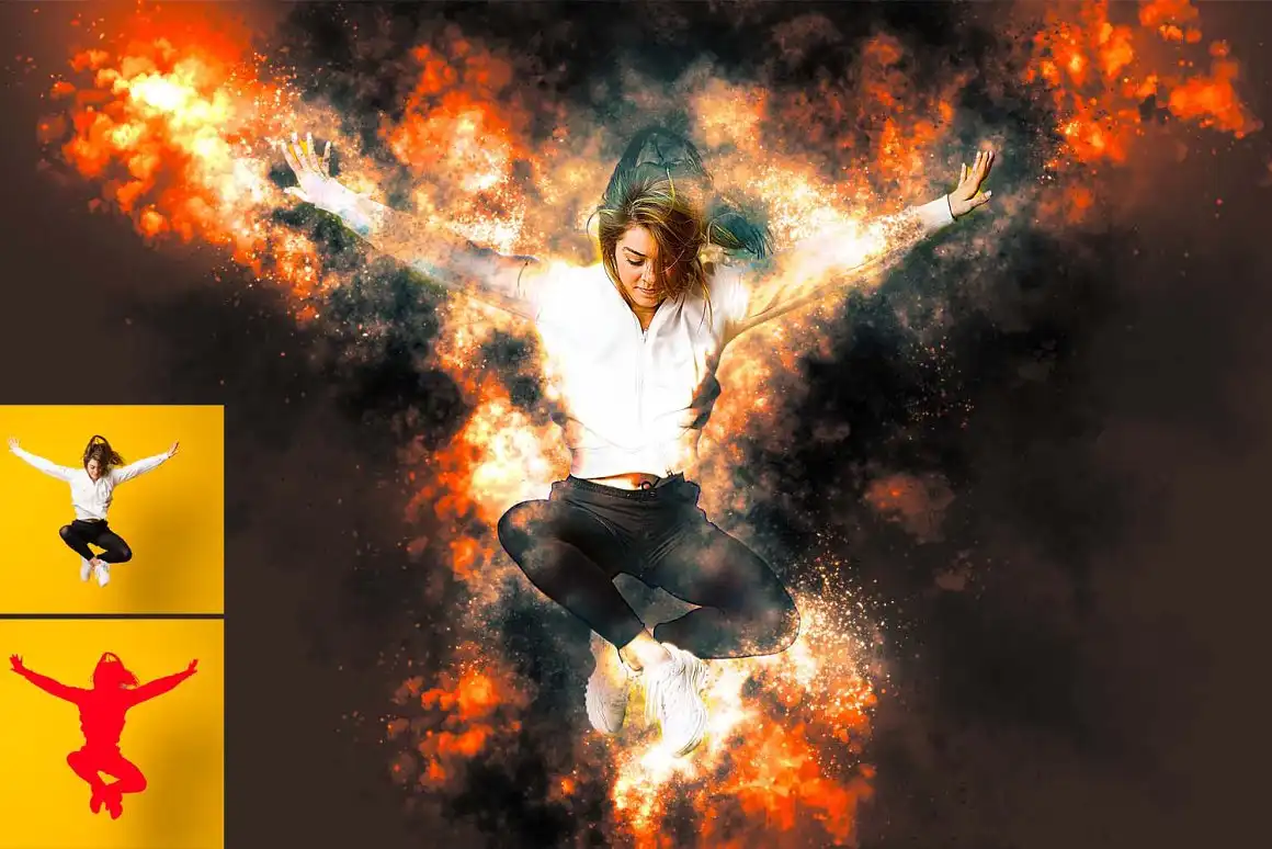 Smoke Fire Cloud Photoshop Action - Free Download