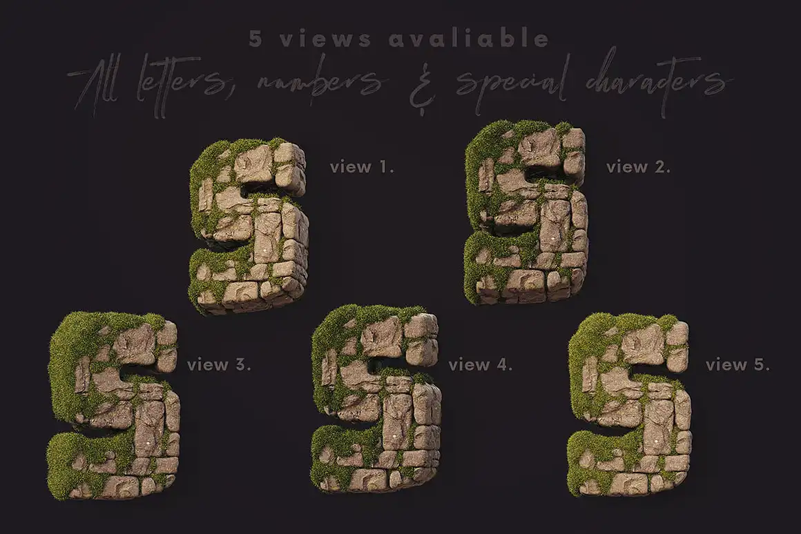 Stone Wall - 3D Lettering Free Download