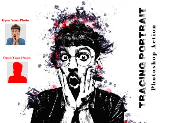 Tracing Portrait Photoshop Action Free Download