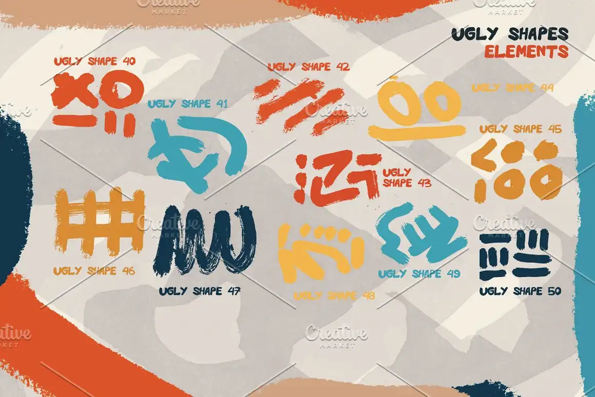Ugly Shapes 70 Shape Elements Free Download