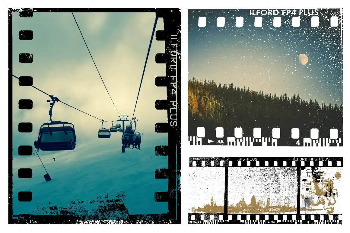 15 Vector Film Textures - Free Download