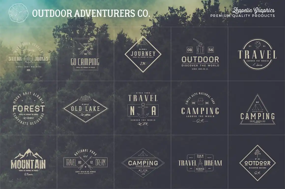 150 Outdoor Adventurers Logos Free Download