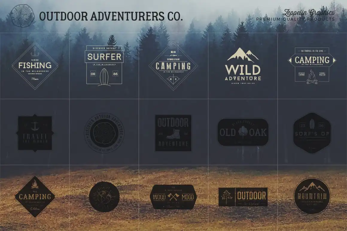 150 Outdoor Adventurers Logos - Free Download
