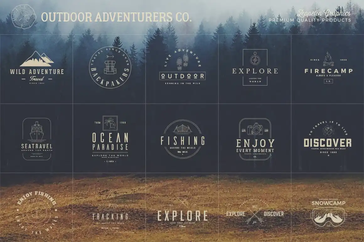 150 Outdoor Adventurers Logos Free Download