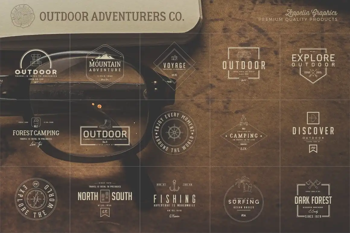150 Outdoor Adventurers Logos - Free Download