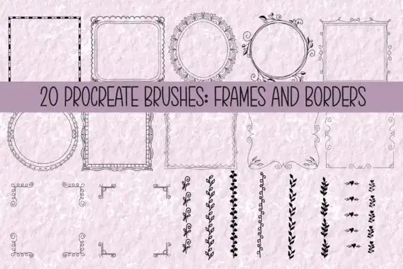 20 Procreate Brushes Frames and Borders Free Download