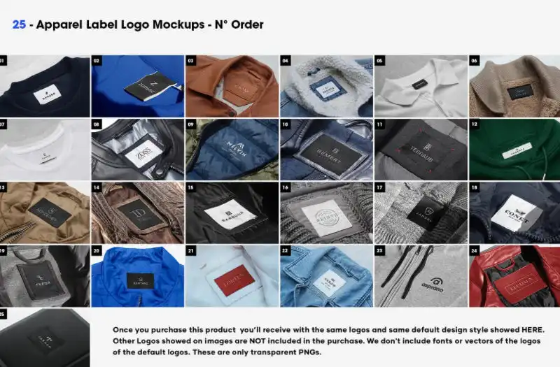25 Apparel Tag & Labels Logo Mockups Free Download