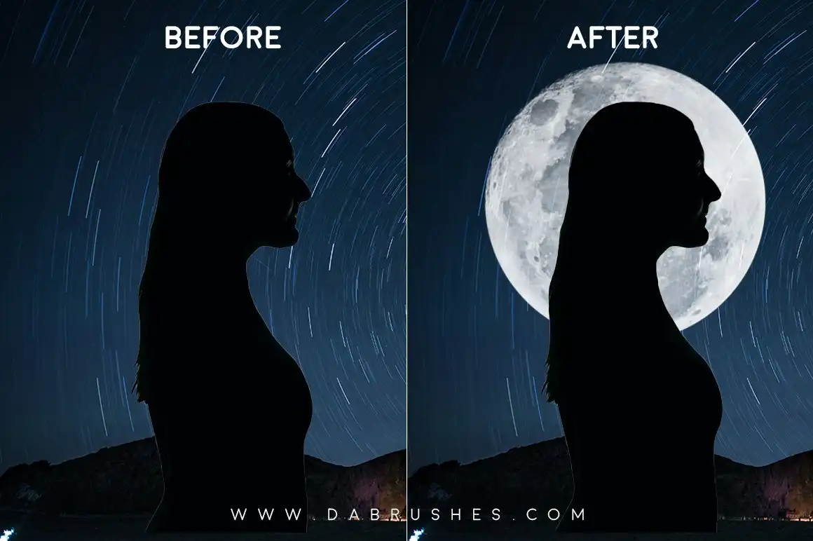 25 Moon Brushes For Photoshop Free Download