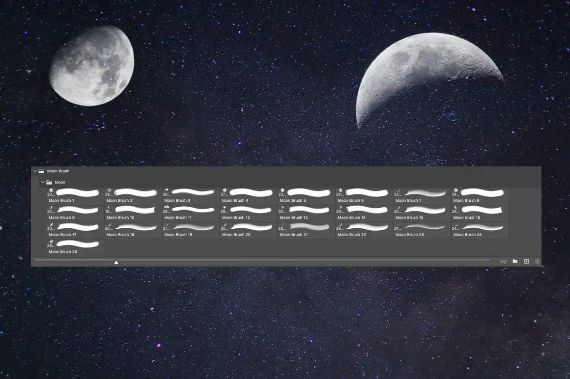 25 Moon Brushes For Photoshop Free Download