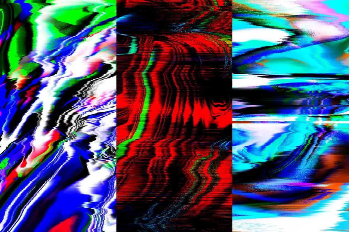 280 Glitch Distortion textures Free Download