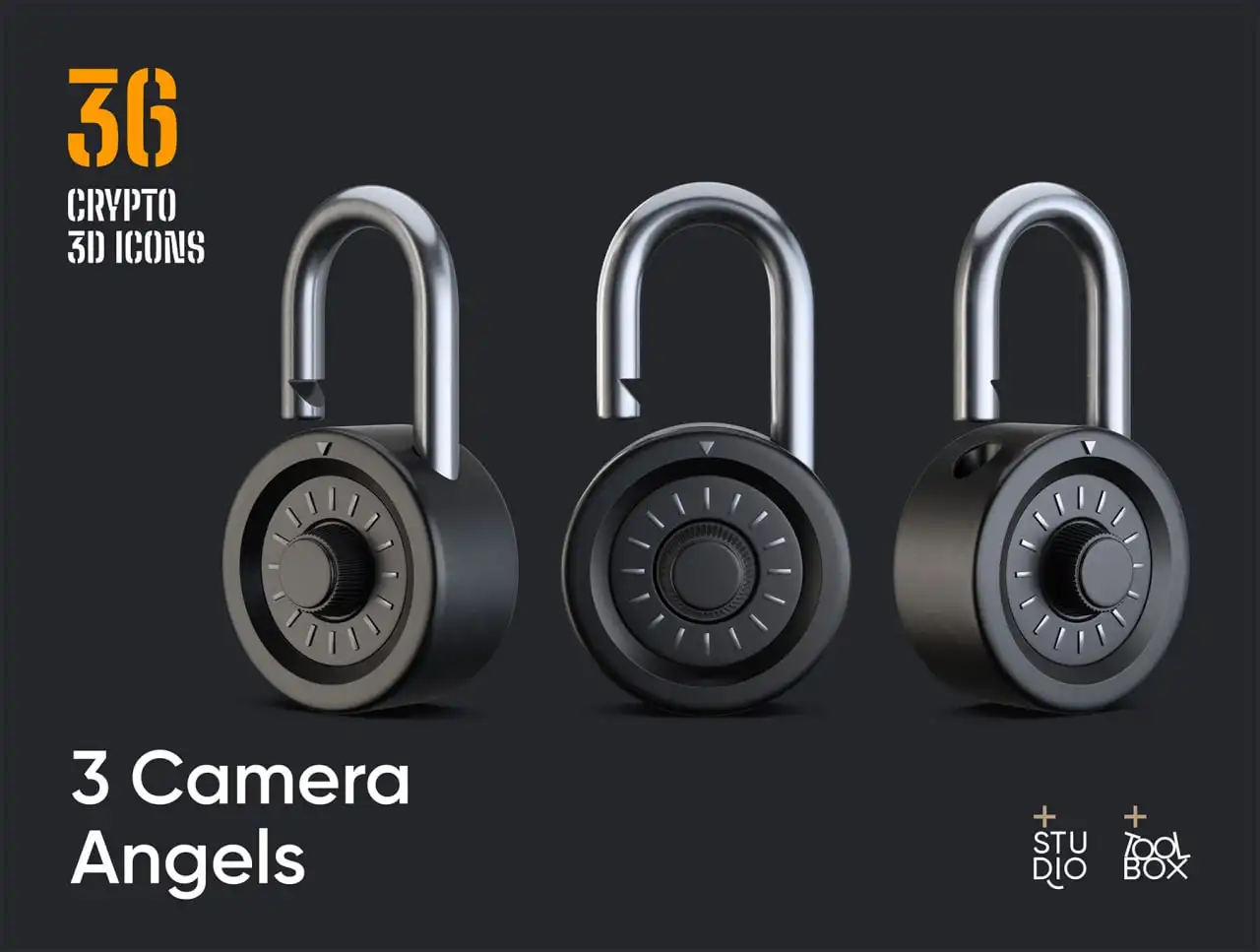 36 Crypto 3D icons - Free Download