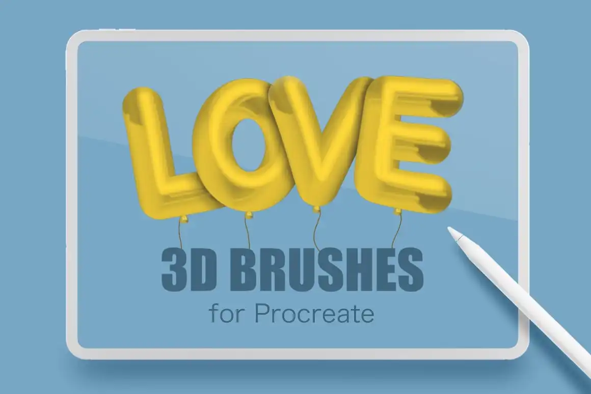 3D brushes for Procreate - Brushes Pack