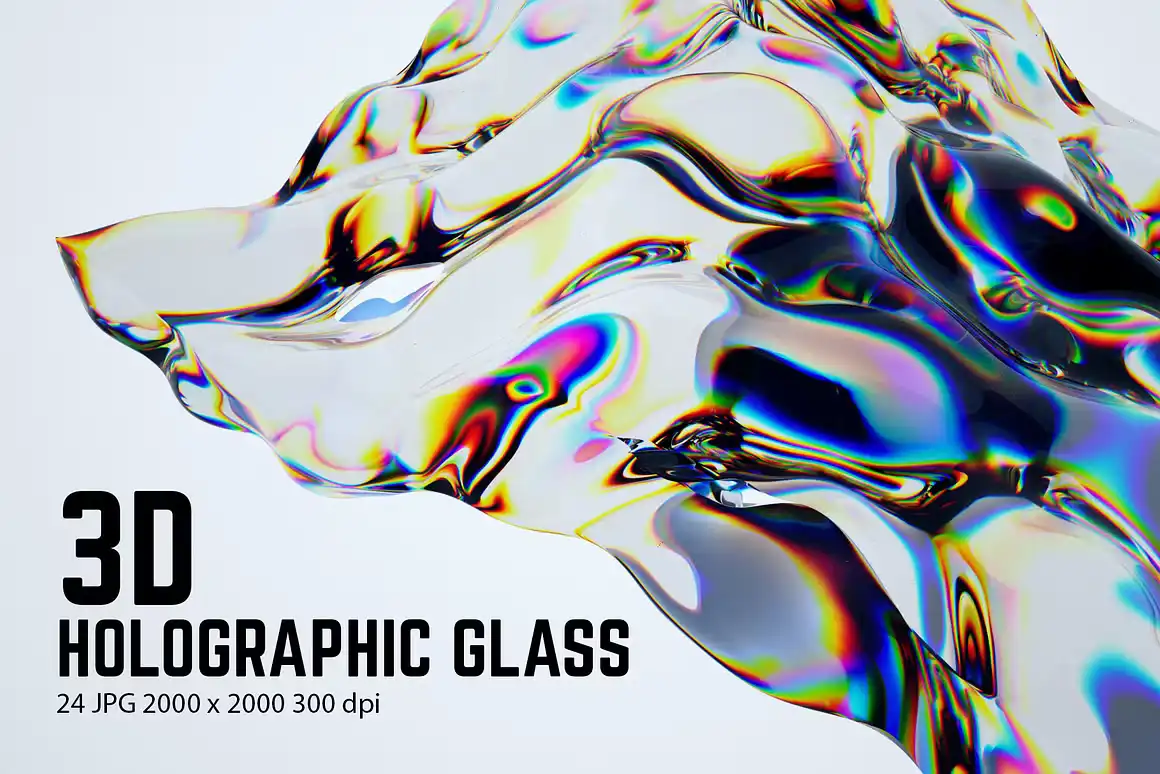 3D Holographic Glass - Texture Pack Free Download