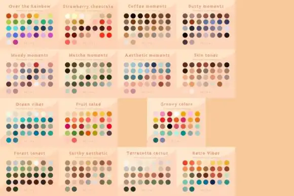 450 Color Palette Bundle Procreate Free Download