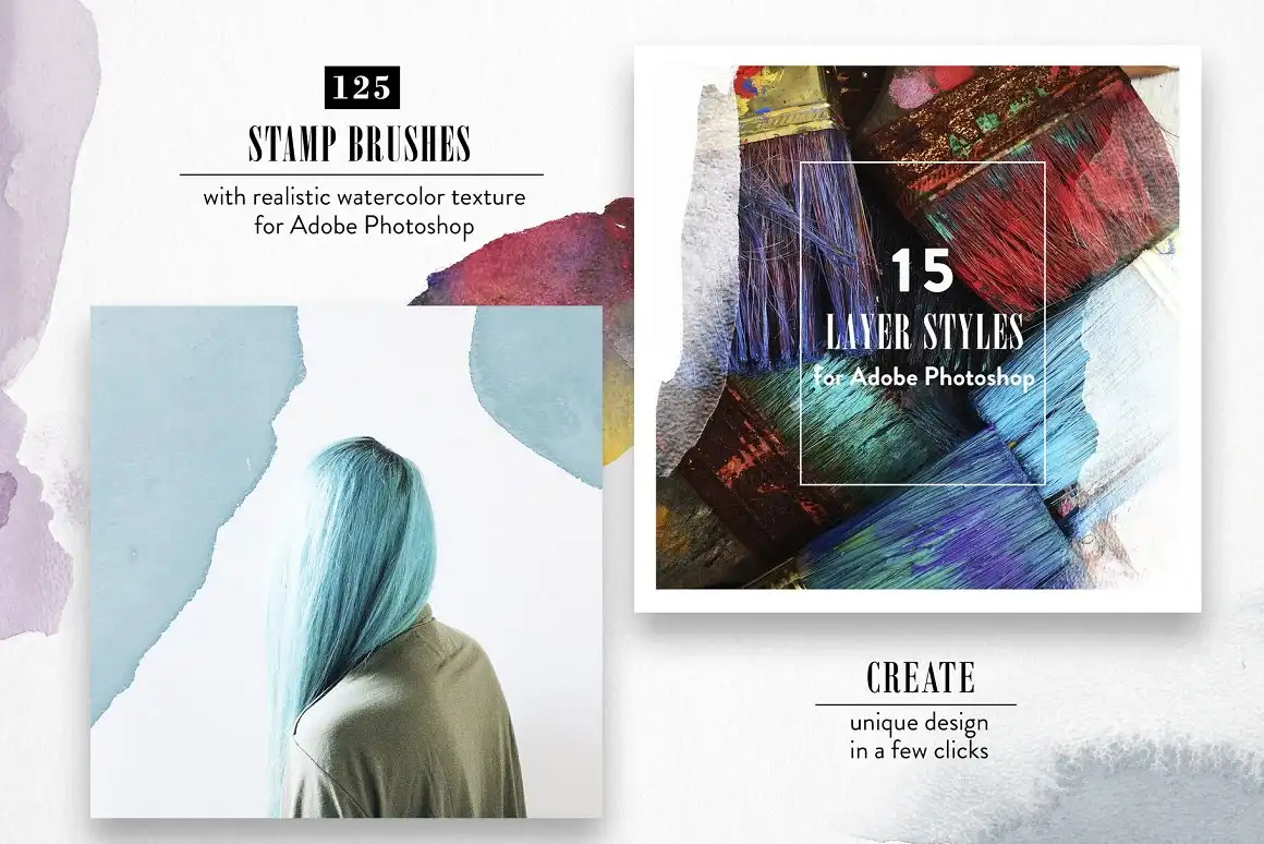 All Photoshop Stamp Brushes Bundle Free Download