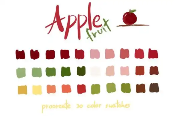 Apple Fruit Procreate Color Palettes Free Download