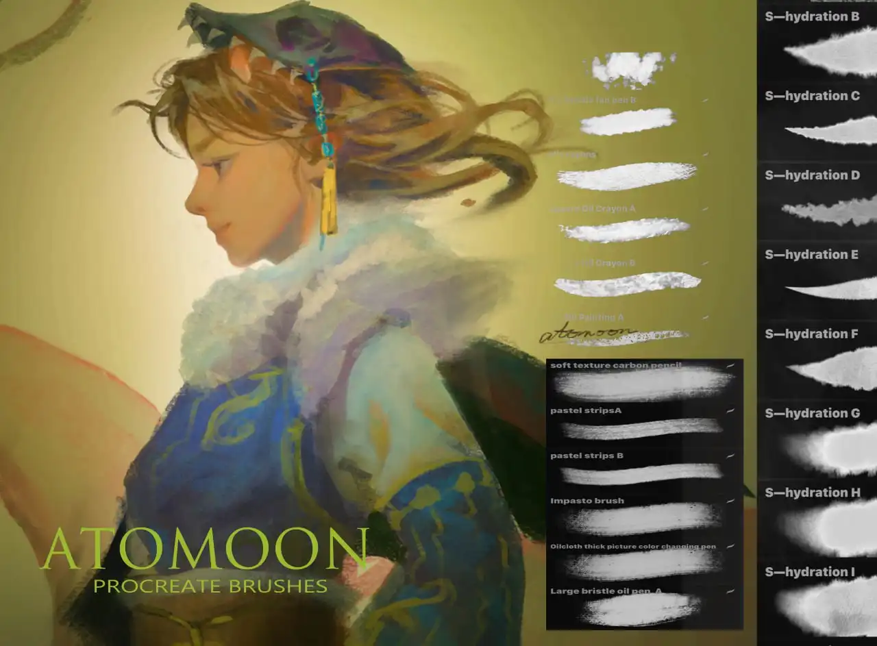 ATOMOON Procreate Brushes drawing Free Download