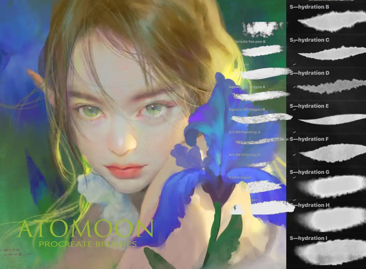 ATOMOON Procreate Brushes drawing Free Download