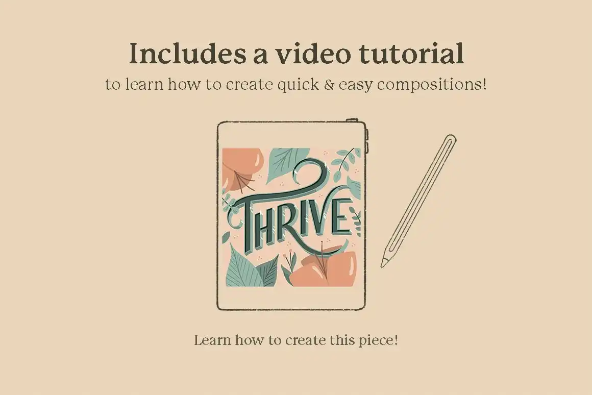 Botanical Builder Brushset for Procreate Free Download