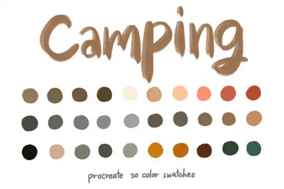 Camping Procreate Color Palettes Free Download