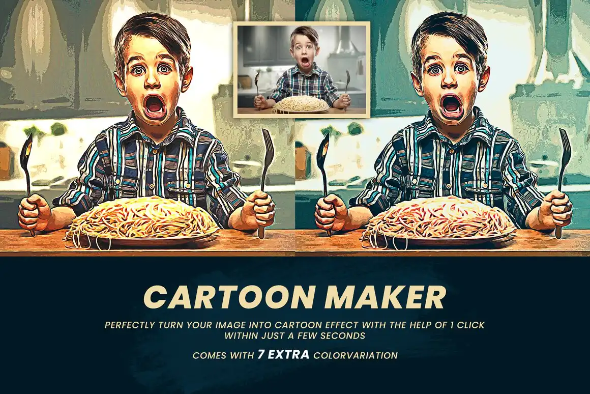 Cartoon Maker Photoshop Action - Free Download