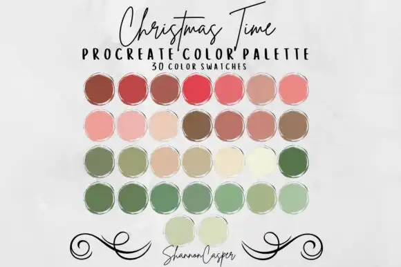 Christmas Procreate Color Palette Free Download