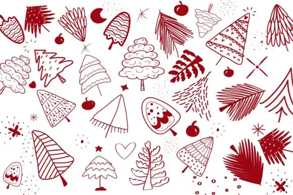 Christmas Tree Procreate Stamp Brushes Free Download