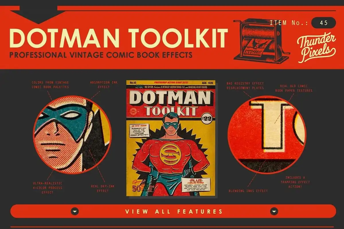 DotMan ToolKit Vintage Comic Effects Free Download