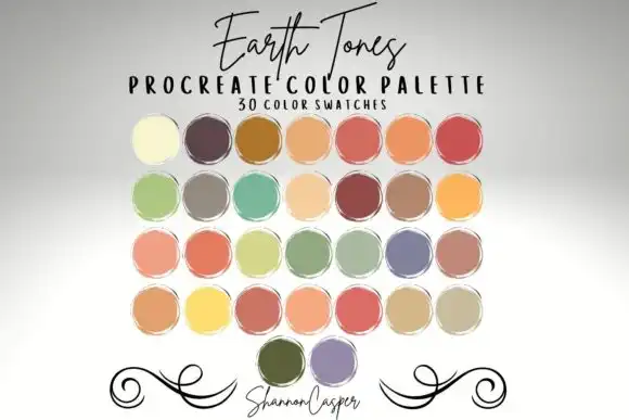 Earth Tone Color Palette for Procreate Free Download