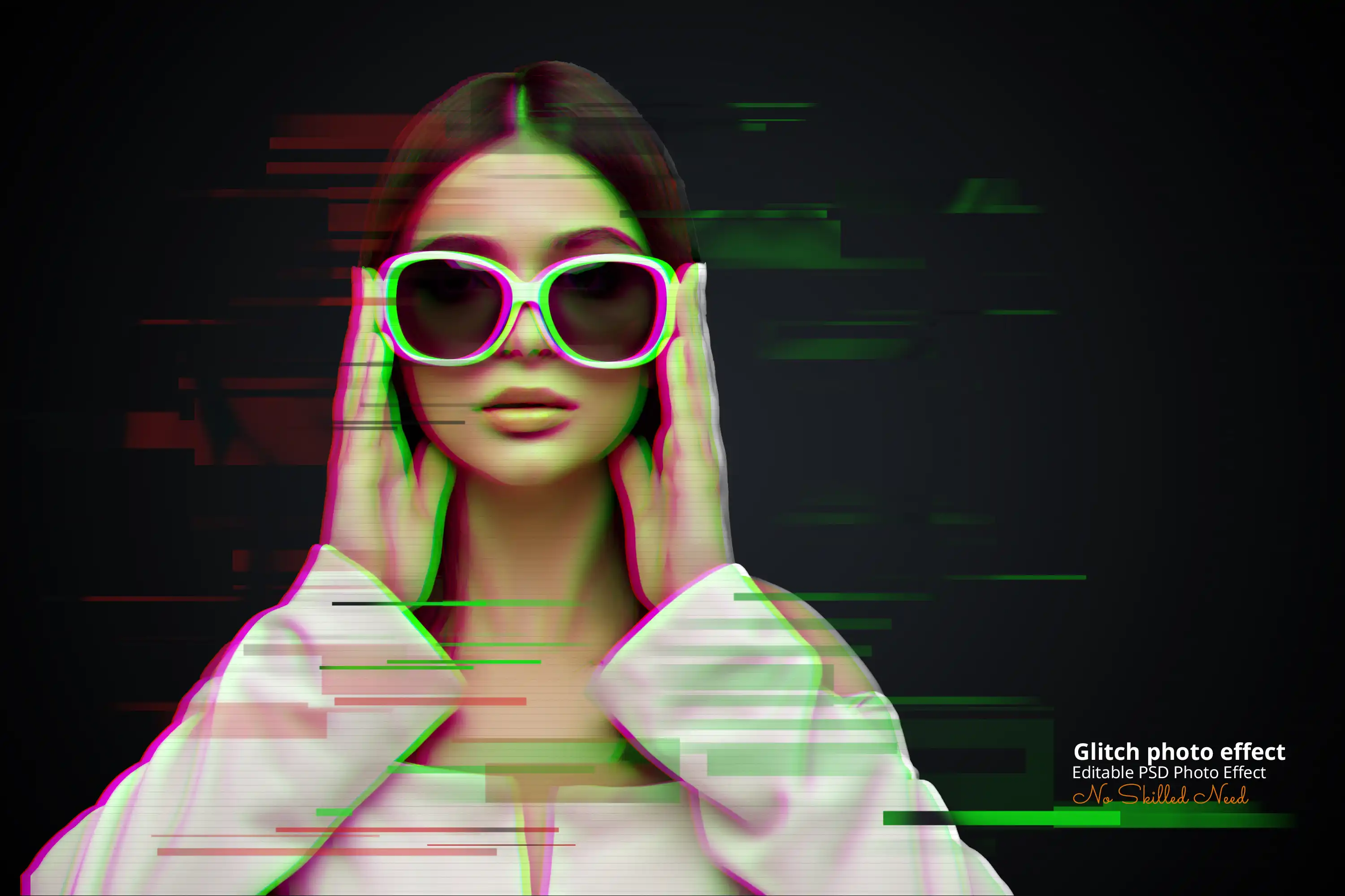 Editable Glitch Photo Effect - Free Download