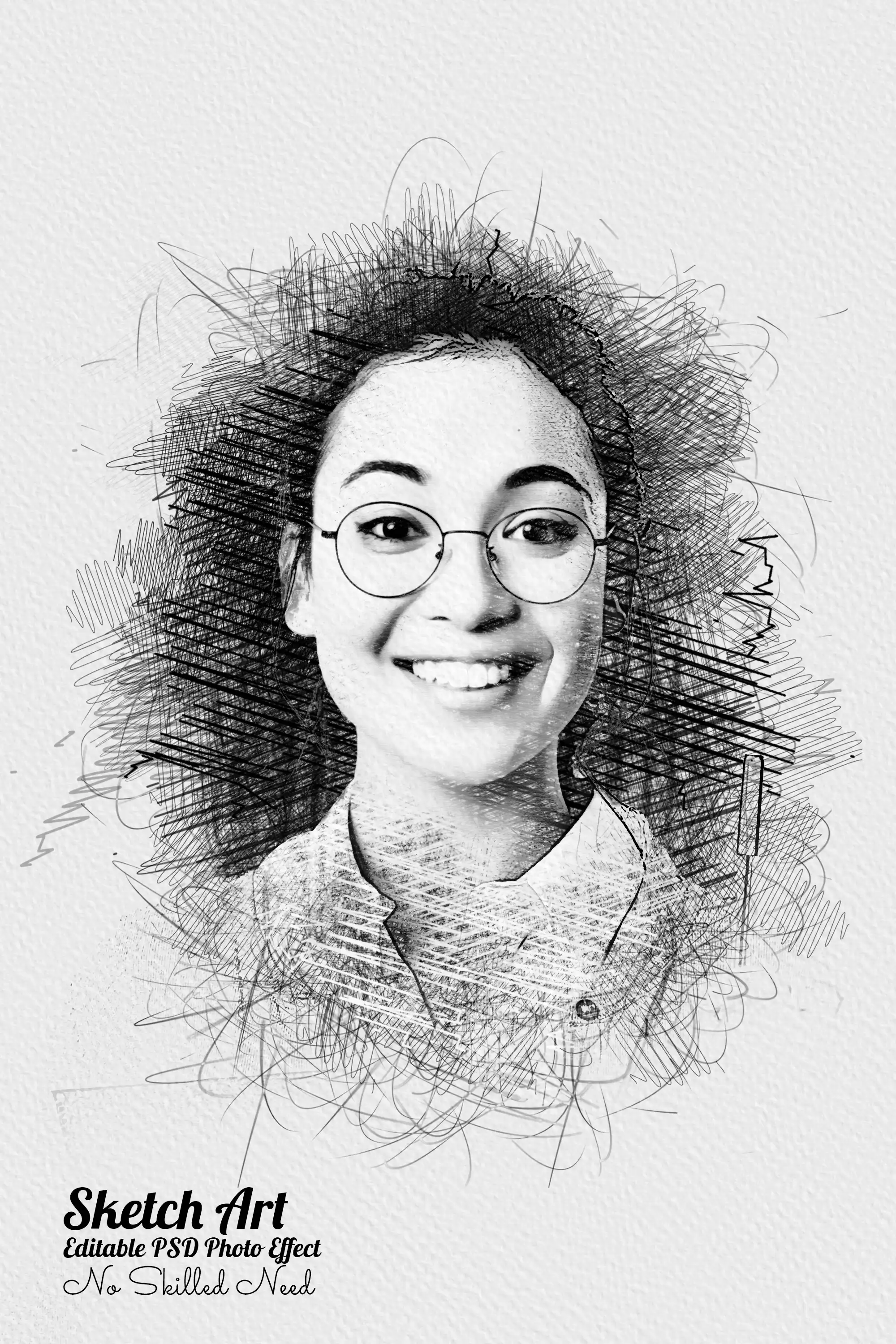 Editable Photoshop Photo Sketch - Free Download