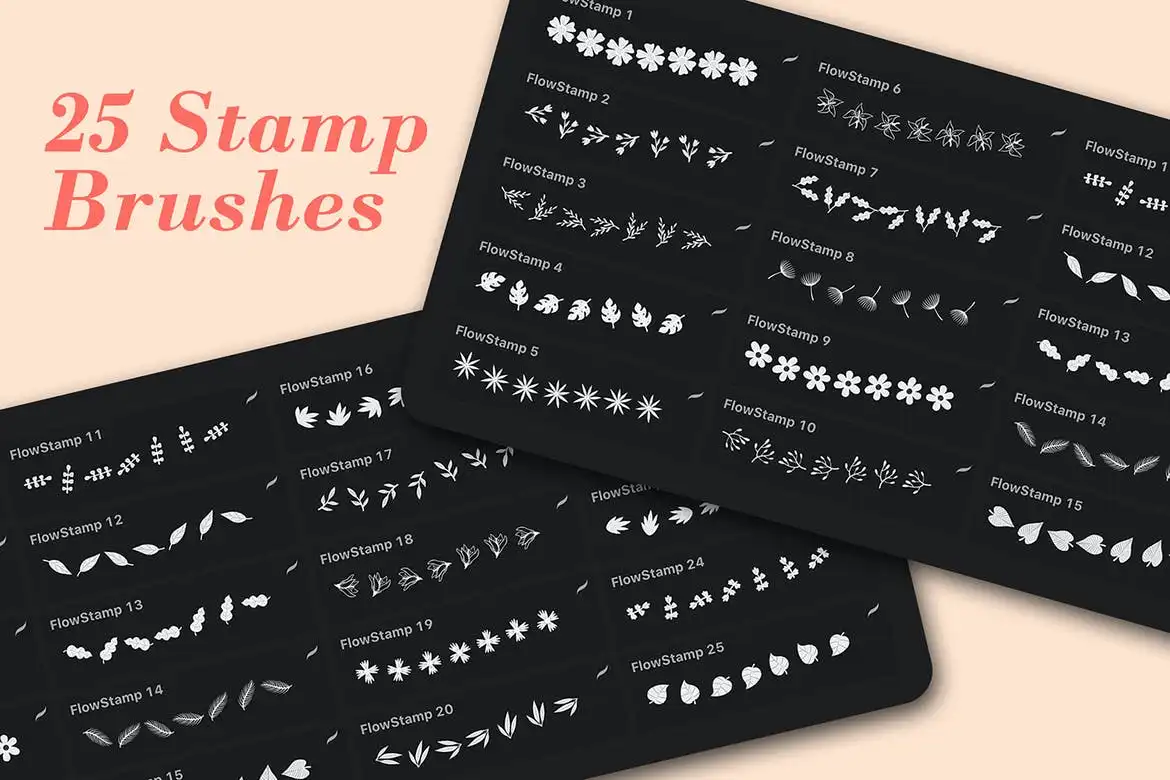 Flow Stamp brushes Procreate Free Download