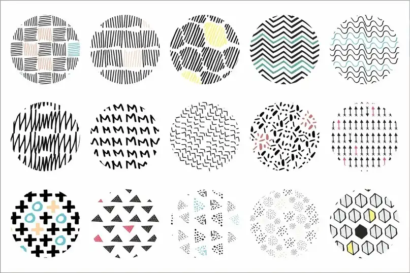 Hand drawn patterns bundle Free Download