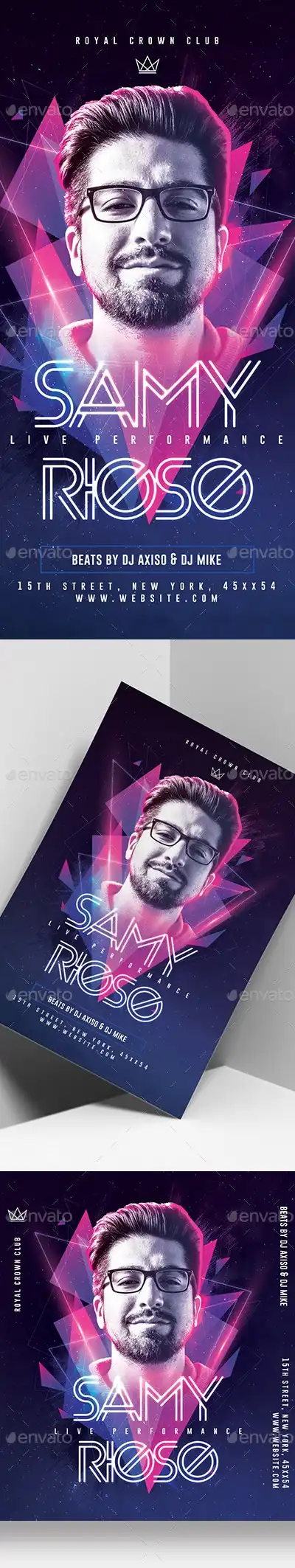 Modern Elegant Artist Performance Flyer Free Download