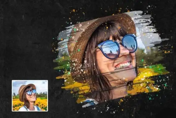 Paint Splash Photo Effect Psd Free Download