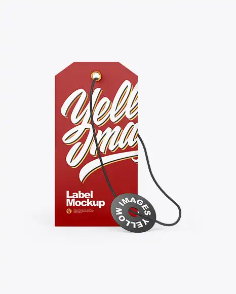 Paper Label With Rope Mockup Free Download