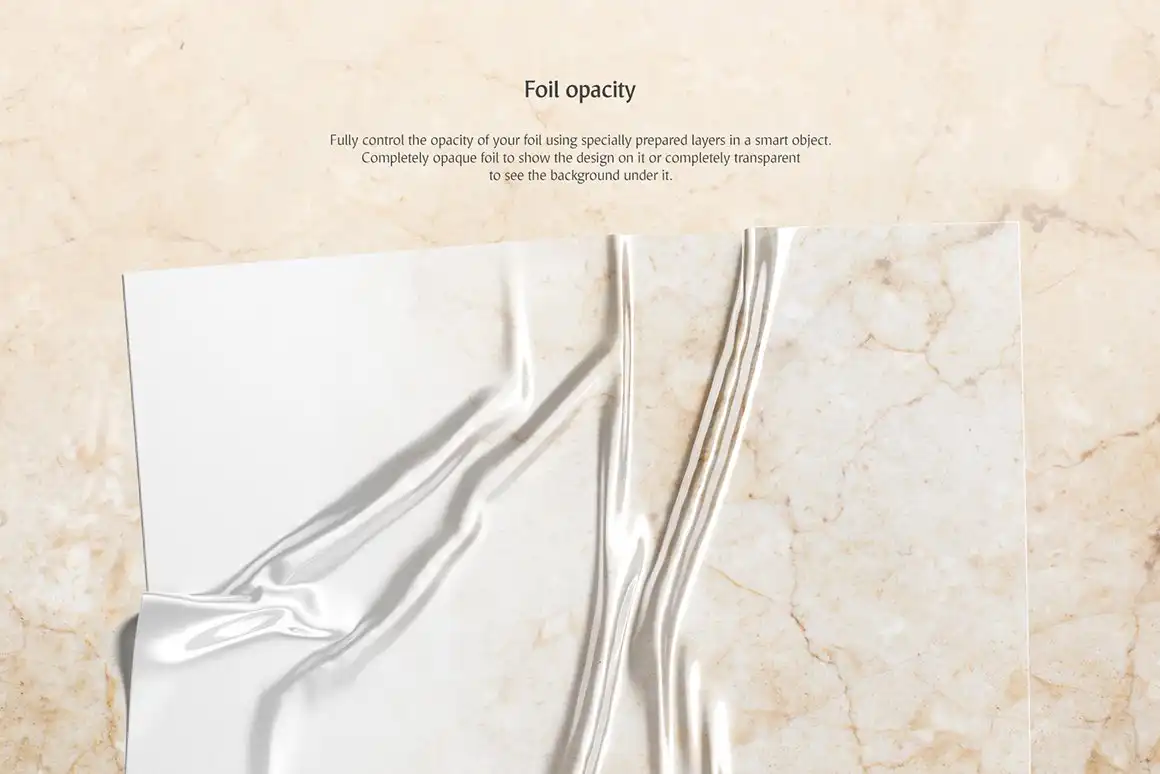 Plastic Foil Overlay Mockups Free Download