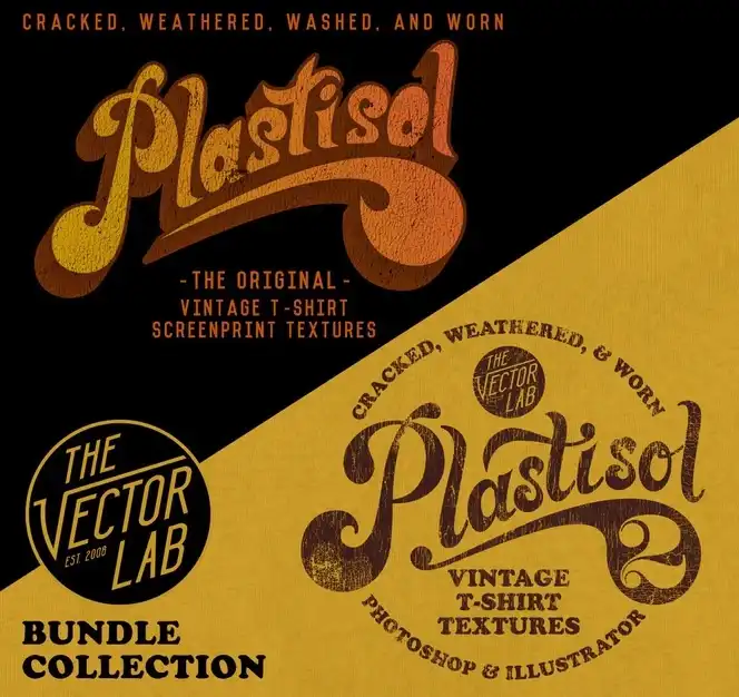 Plastisol 1&2 T-Shirt Texture Bundle - Brushes Pack