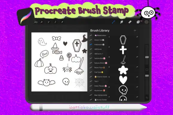 Procreate brush stamps Doodle Halloween Free Download