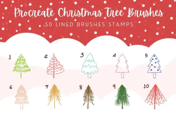 Procreate Christmas Tree Brushes Free Download