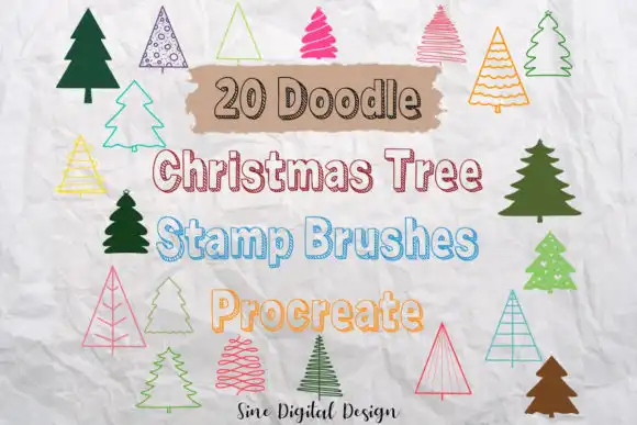 Procreate Christmas Tree Stamp Brushes Free Download