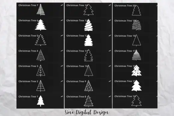 Procreate Christmas Tree Stamp Brushes - Brushes Pack