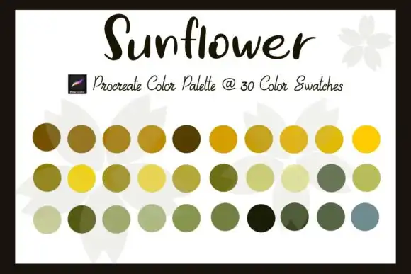 Procreate Color Palette Sunflower – Brushes Pack