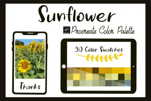 Procreate Color Palette Sunflower – Brushes Pack