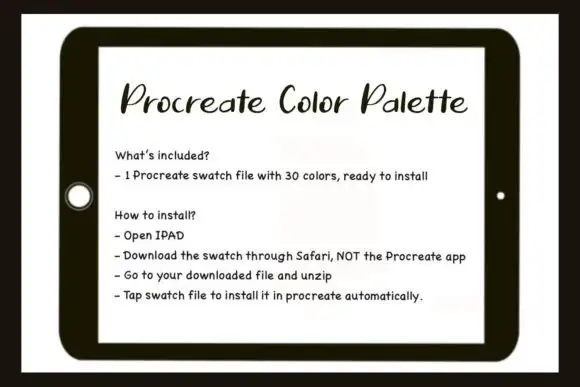 Procreate Color Palette White Plumeria - Free Download