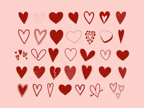 Procreate Heart Stamp Brushes - Free Download