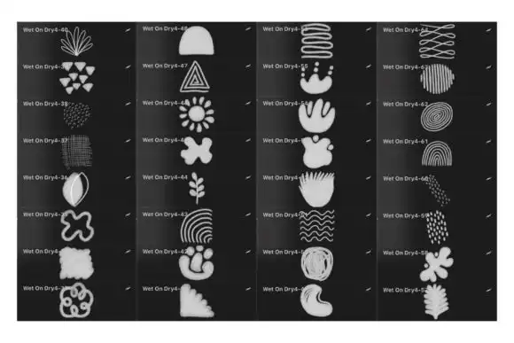 Procreate Shape Stamp Brush Set 1 - Brushes Pack